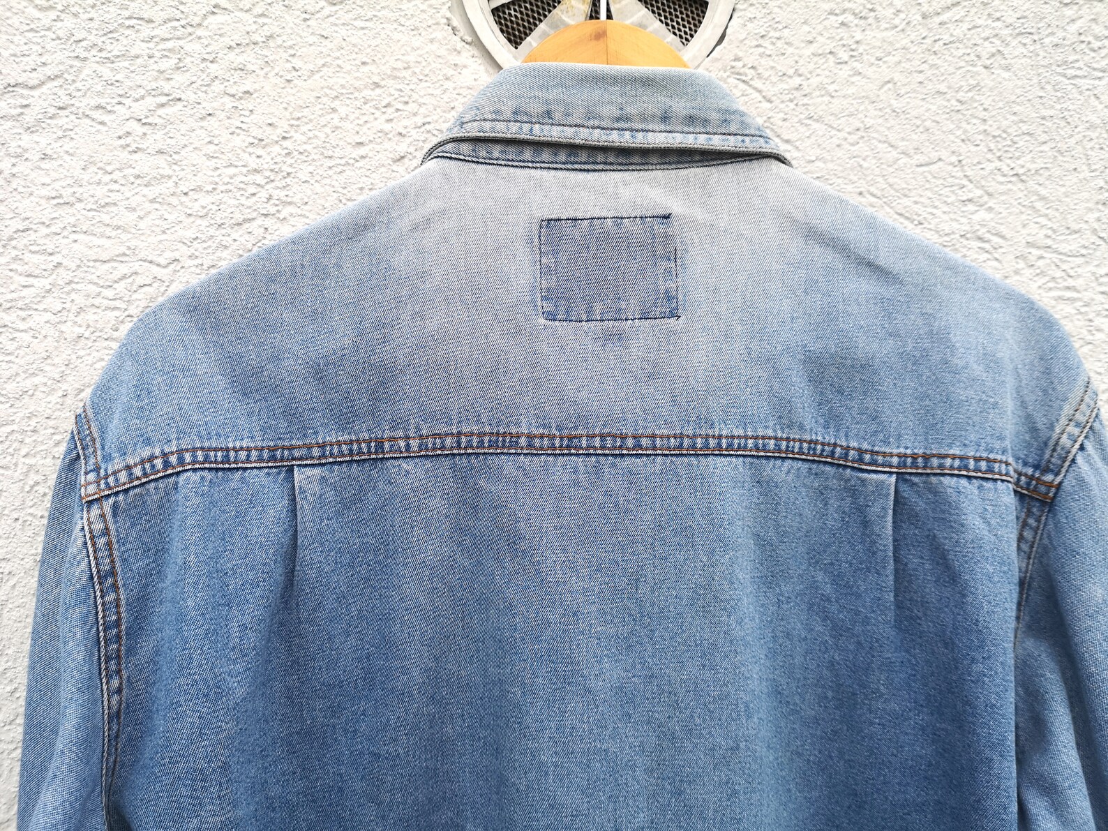 Vintage 90s Used Denim Shirt Large Regular Fit Blue Jeans Shirt for Men ...