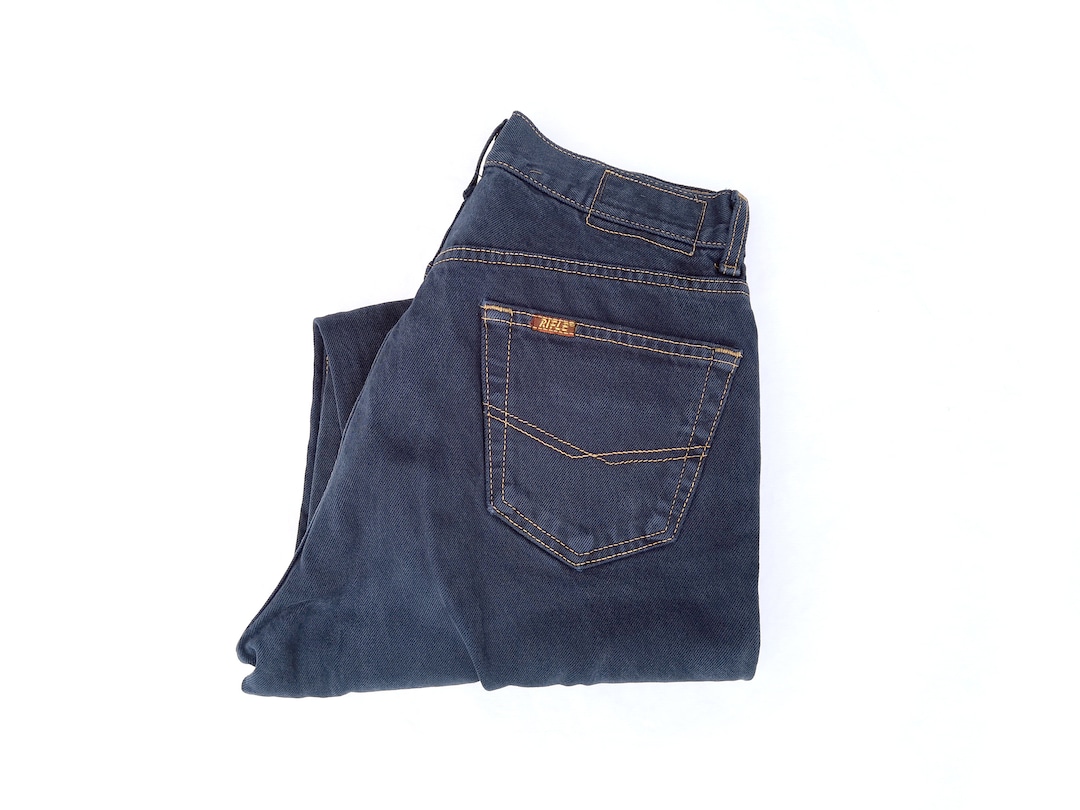 Vintage RIFLE Jeans ,navy Blue Denim,relaxed Fit , W28 L30, - Etsy