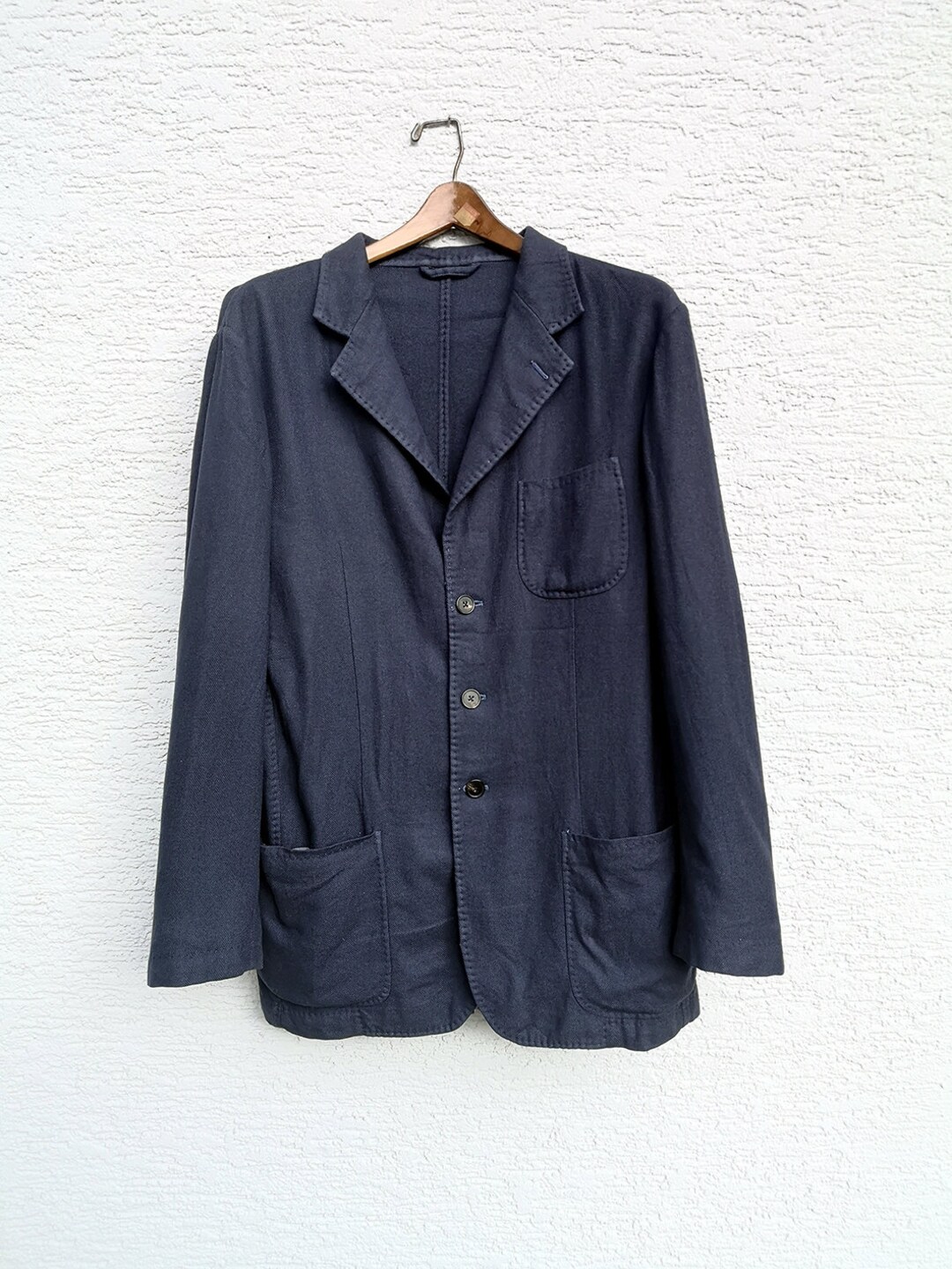 Vintage Colombo Cashmere Sport Coat – Denim Blue Wool Blazer - Etsy