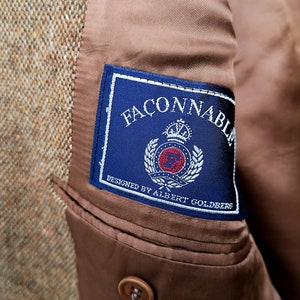 Tan Brown Speckled Wool Jacket – Rare Vintage FACONNABLE Sport Coat ...