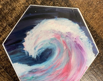 6 Black and White Wave Sticker Surf Beach Ocean Laptop - Etsy