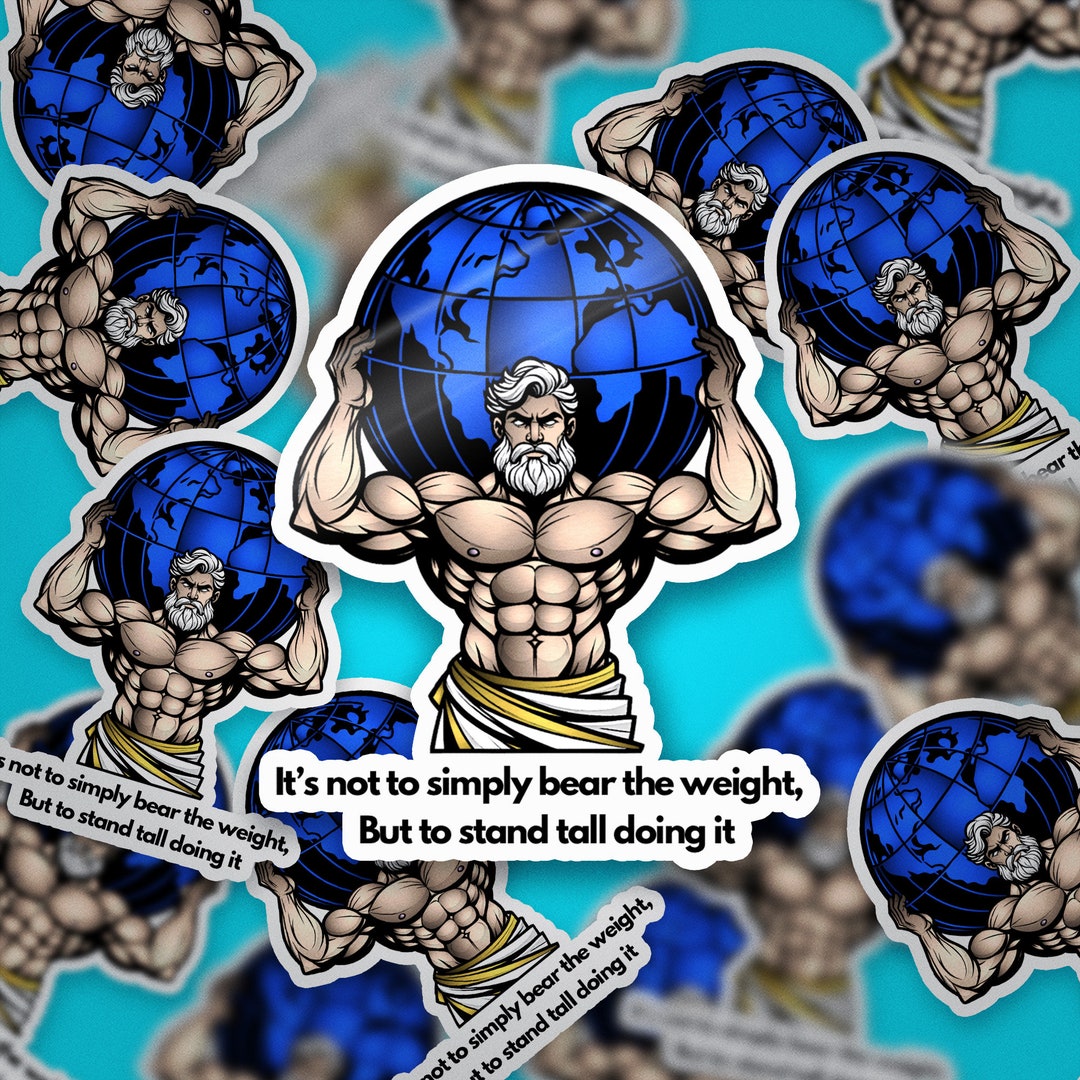 Atlas Quote|earth|sticker|greek Mythology - Etsy