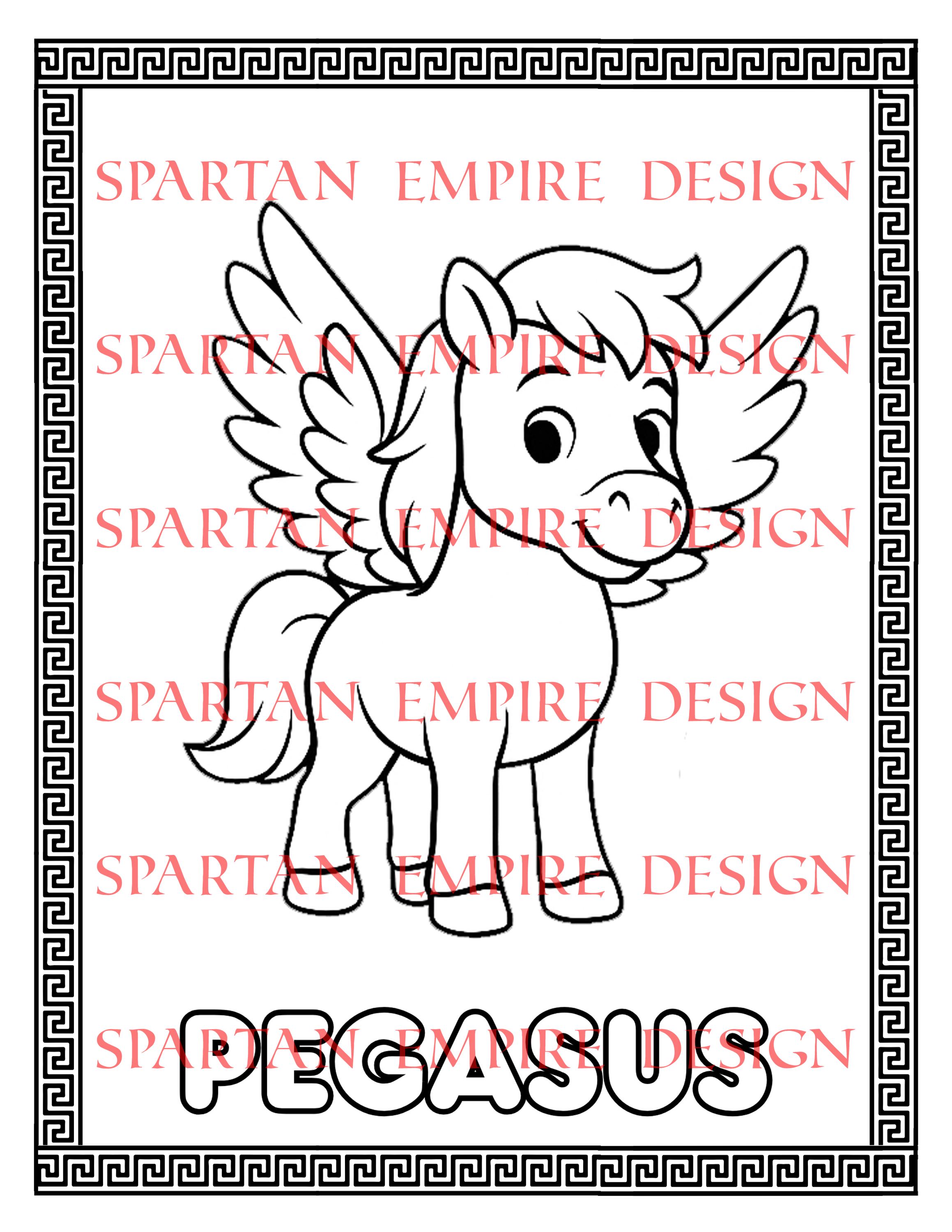 Greek Mythology Alphabet Coloring Book for Kids Adults | A-Z Mythical ...