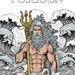 Poseidon Coloring Page|god of Sea and Land|digital - Etsy