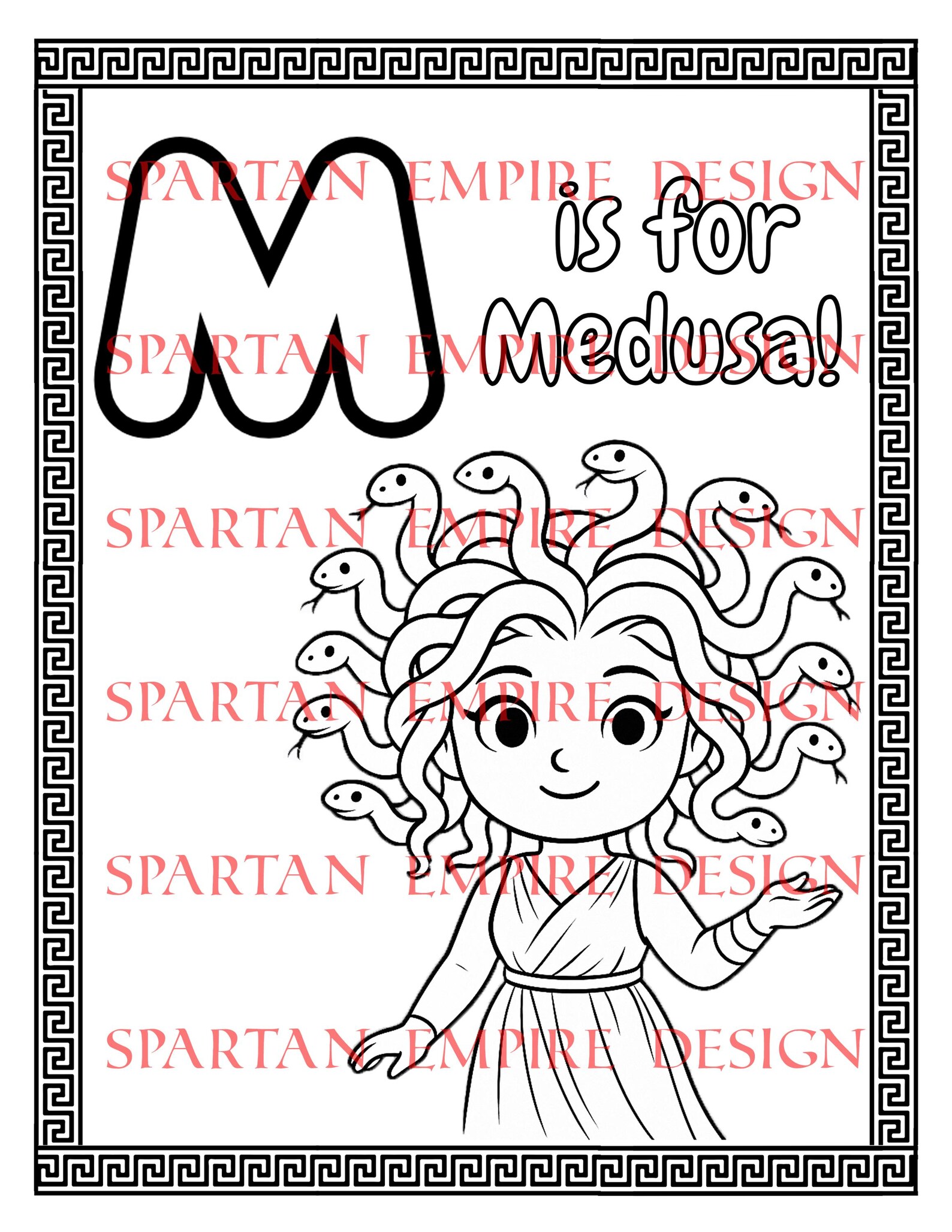 Greek Mythology Alphabet Coloring Book for Kids Adults | A-Z Mythical ...