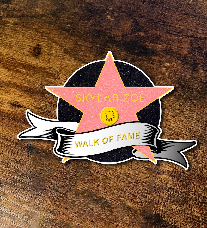 Stylized Customizable Walk of Fame Sticker - Etsy