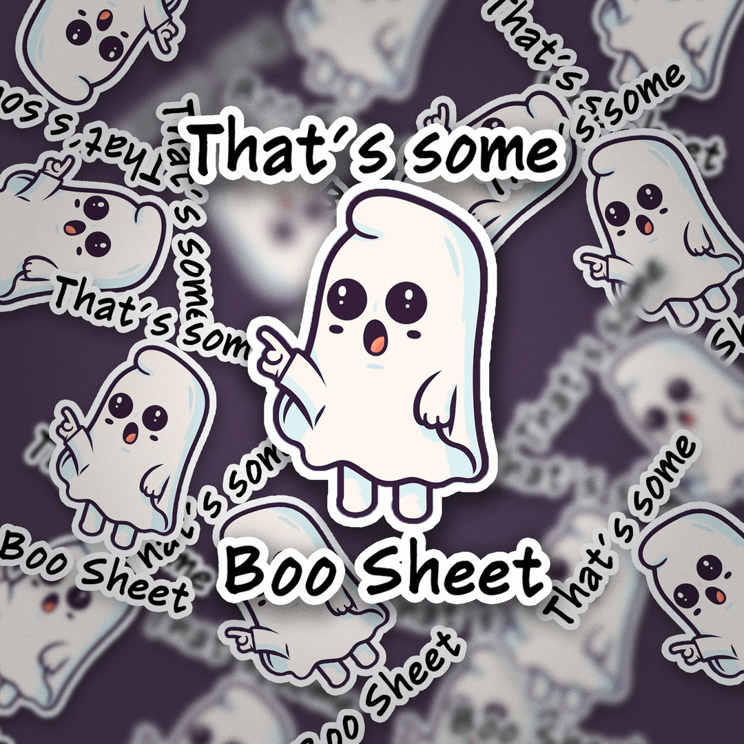 Ghost Stickerfunnybooemojifunny Swear Bullshithalloweensarcastic - Etsy