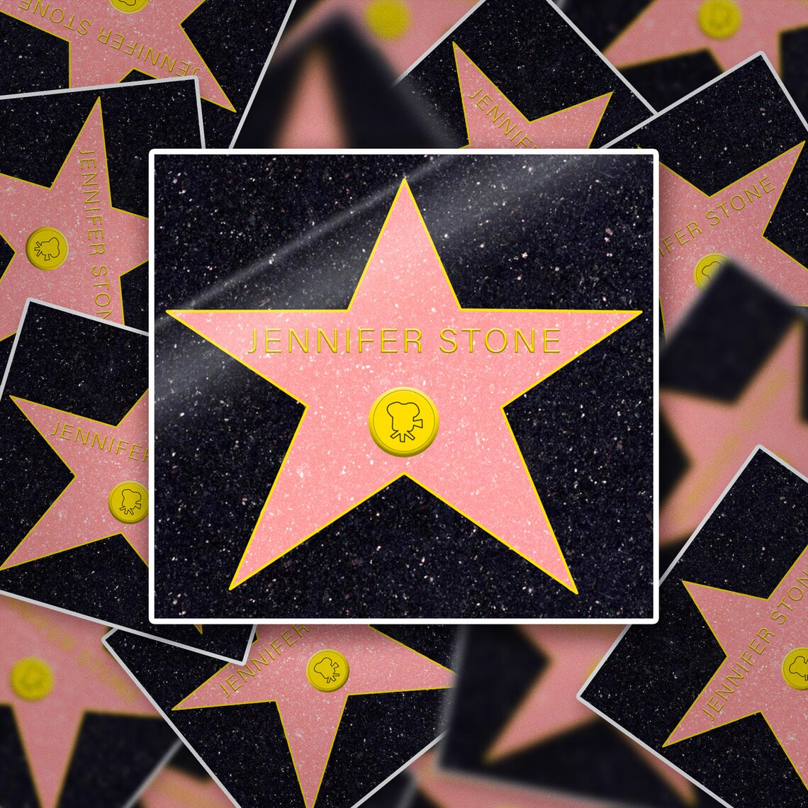 Classic Customizable Walk of Fame Sticker - Etsy