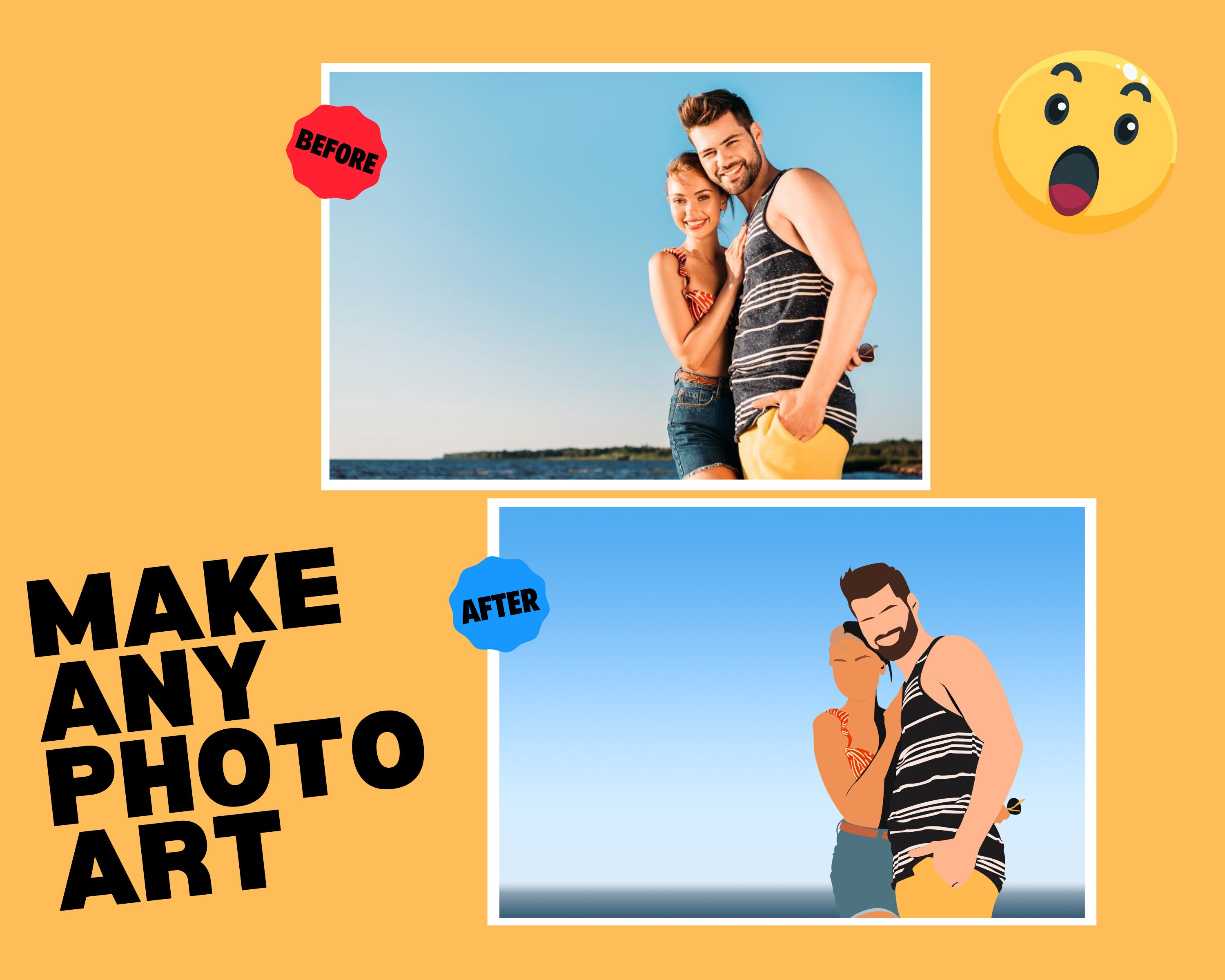 Customized Minimalist Couples Sticker - Etsy