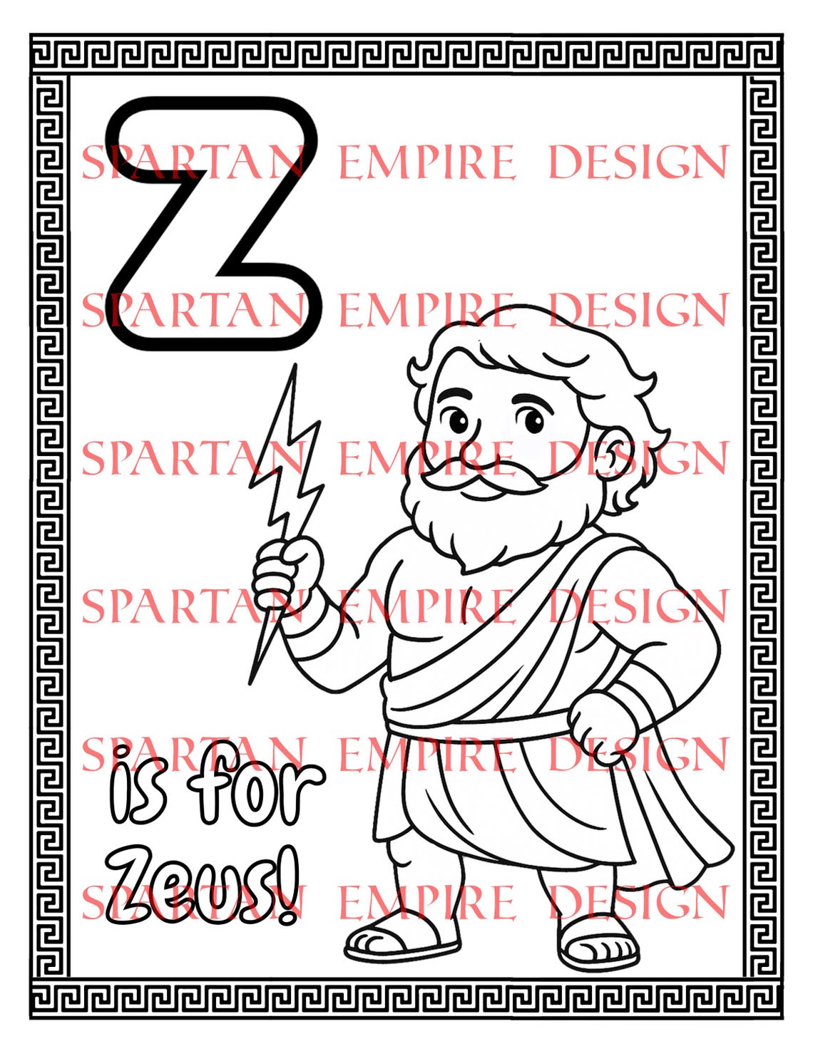Greek Mythology Alphabet Coloring Book for Kids Adults | A-Z Mythical ...