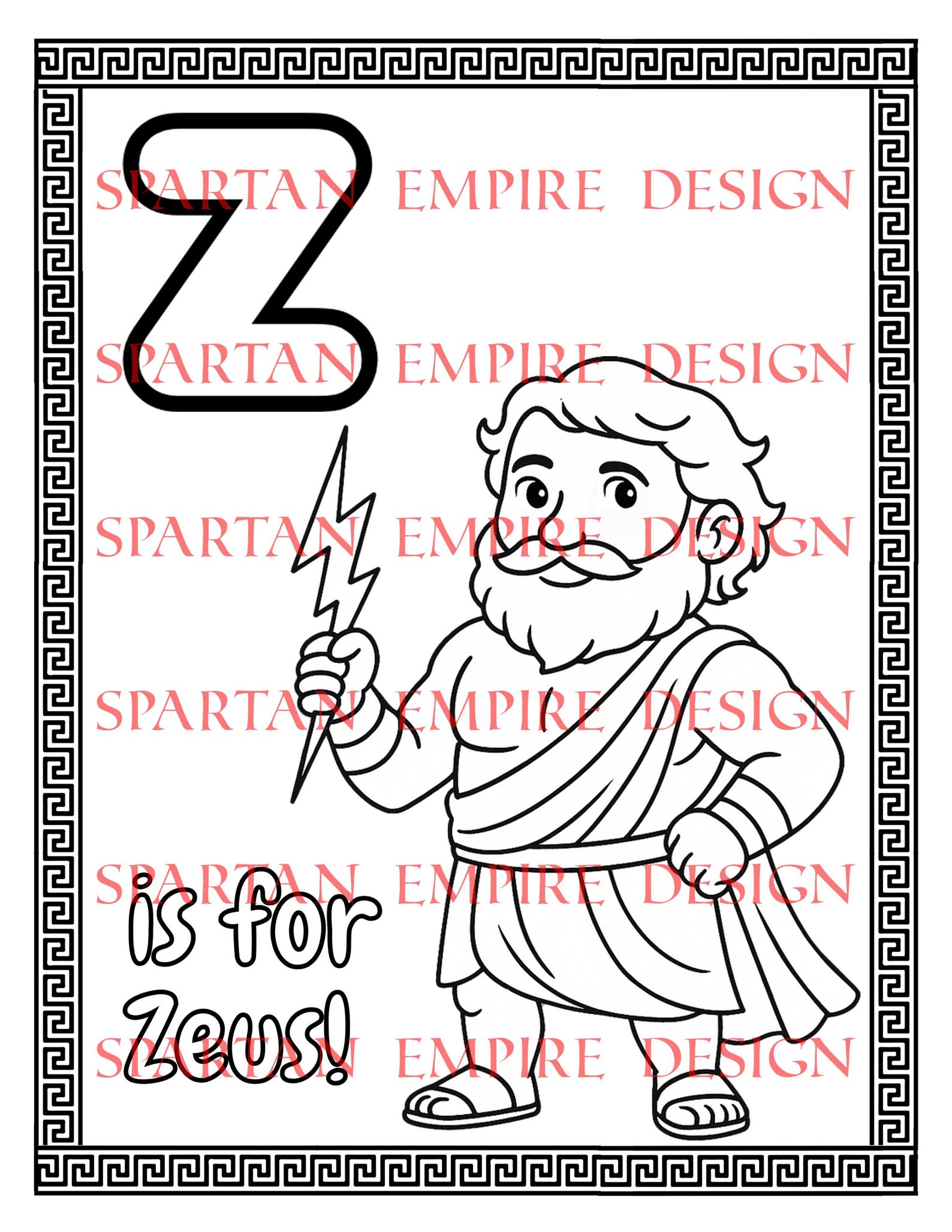 Greek Mythology Alphabet Coloring Book for Kids Adults | A-Z Mythical ...