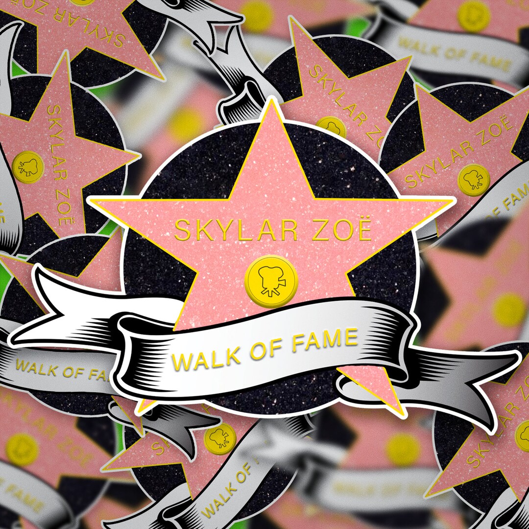 Stylized Customizable Walk of Fame Sticker - Etsy