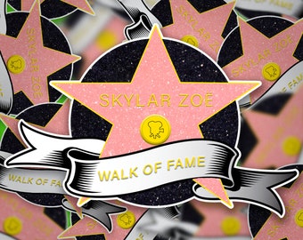 Walk of Fame Hollywood Celebrity Star Personalized Name Decal Removable ...