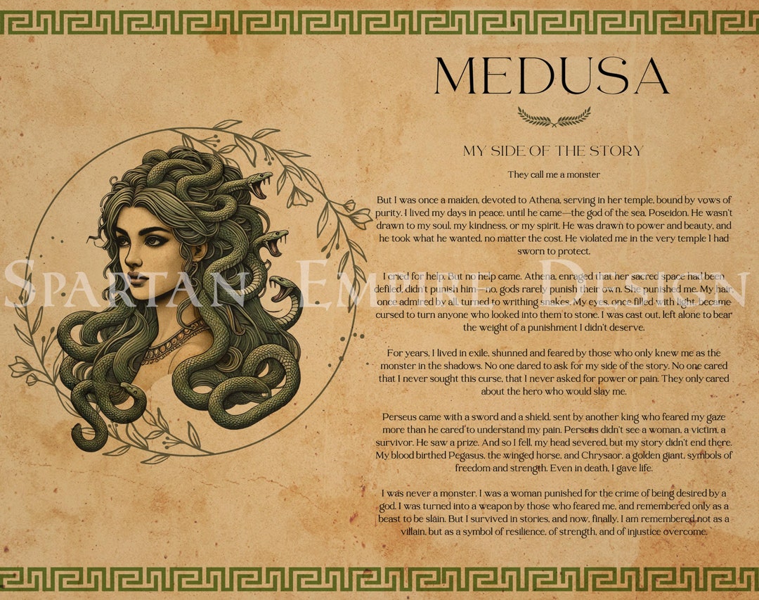 Mythological Tales Retold: Medusa's Side - Etsy
