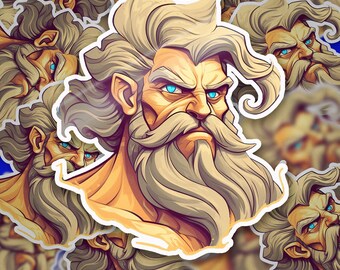 Greek God Zeus Sticker Ancient Greek Mythology Stickers - Etsy