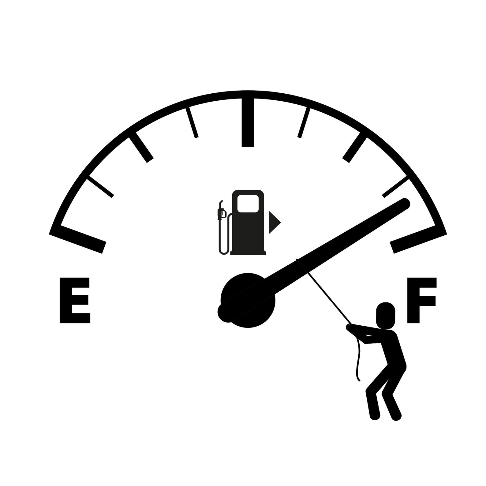 Low Gas Vinyl Decal Funny Car Truck Sticker | Fuel Gauge Empty Stick ...