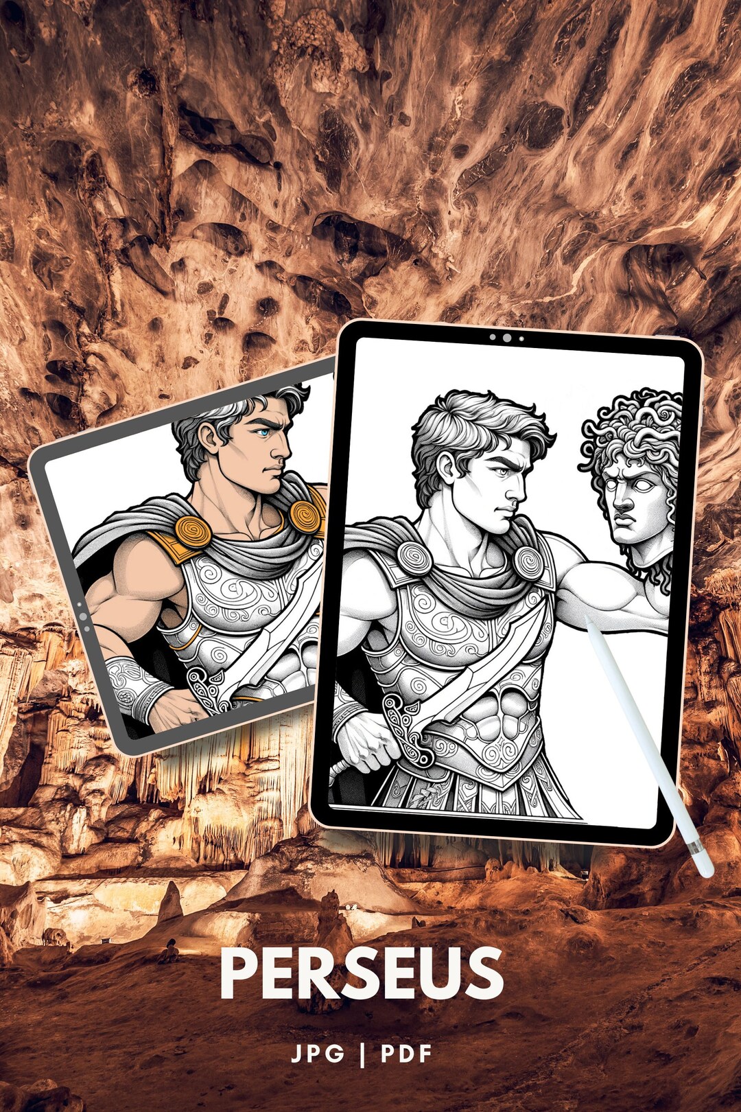 Perseus Coloring Page|divine Hero's Journey|digital - Etsy