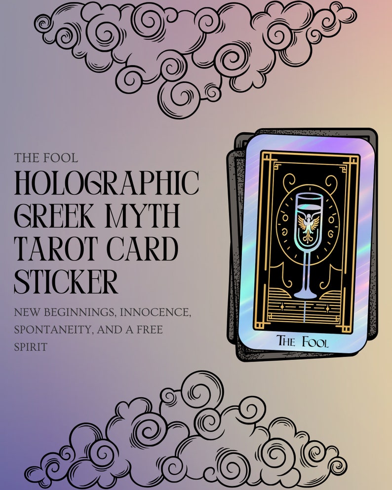 Holographic Tarot Card Sticker | the Deck | Greek Mythology Inspired - Etsy