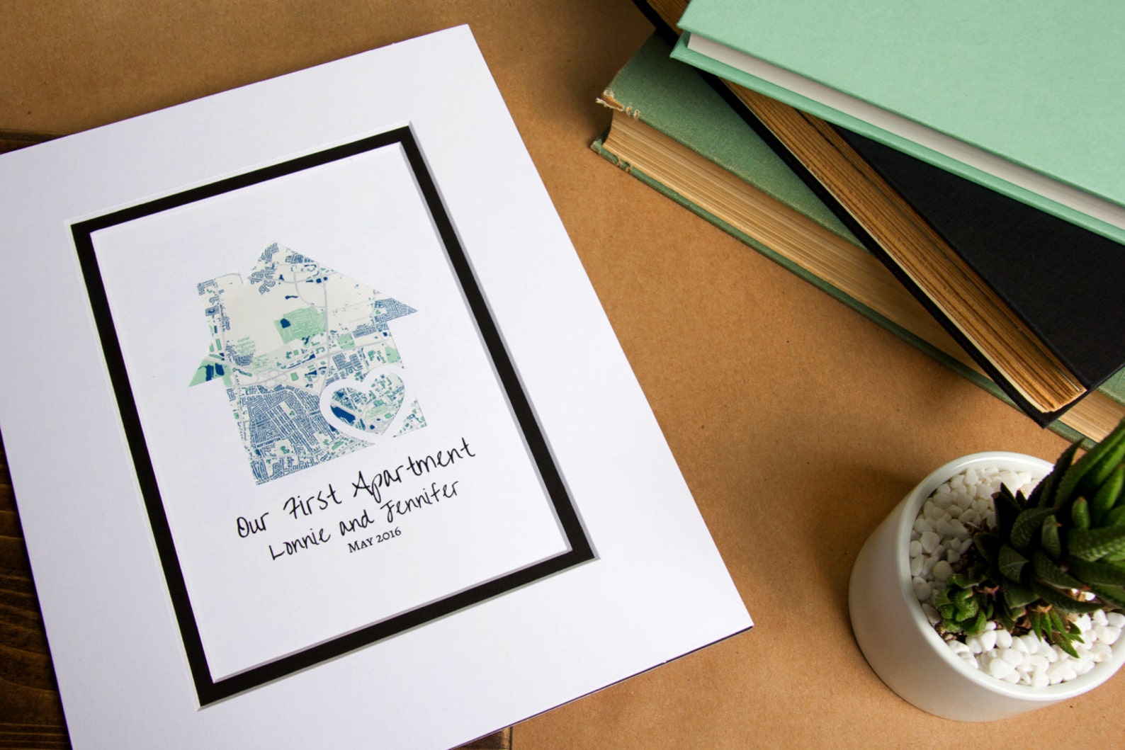 Our First Apartment Personalized Map Art Gift First Place | Etsy