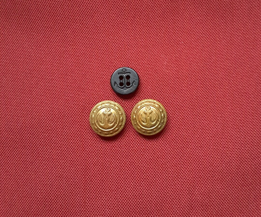 Vintage US Navy Uniform and Peacoat Buttons Lot of 3 Collectible Old ...