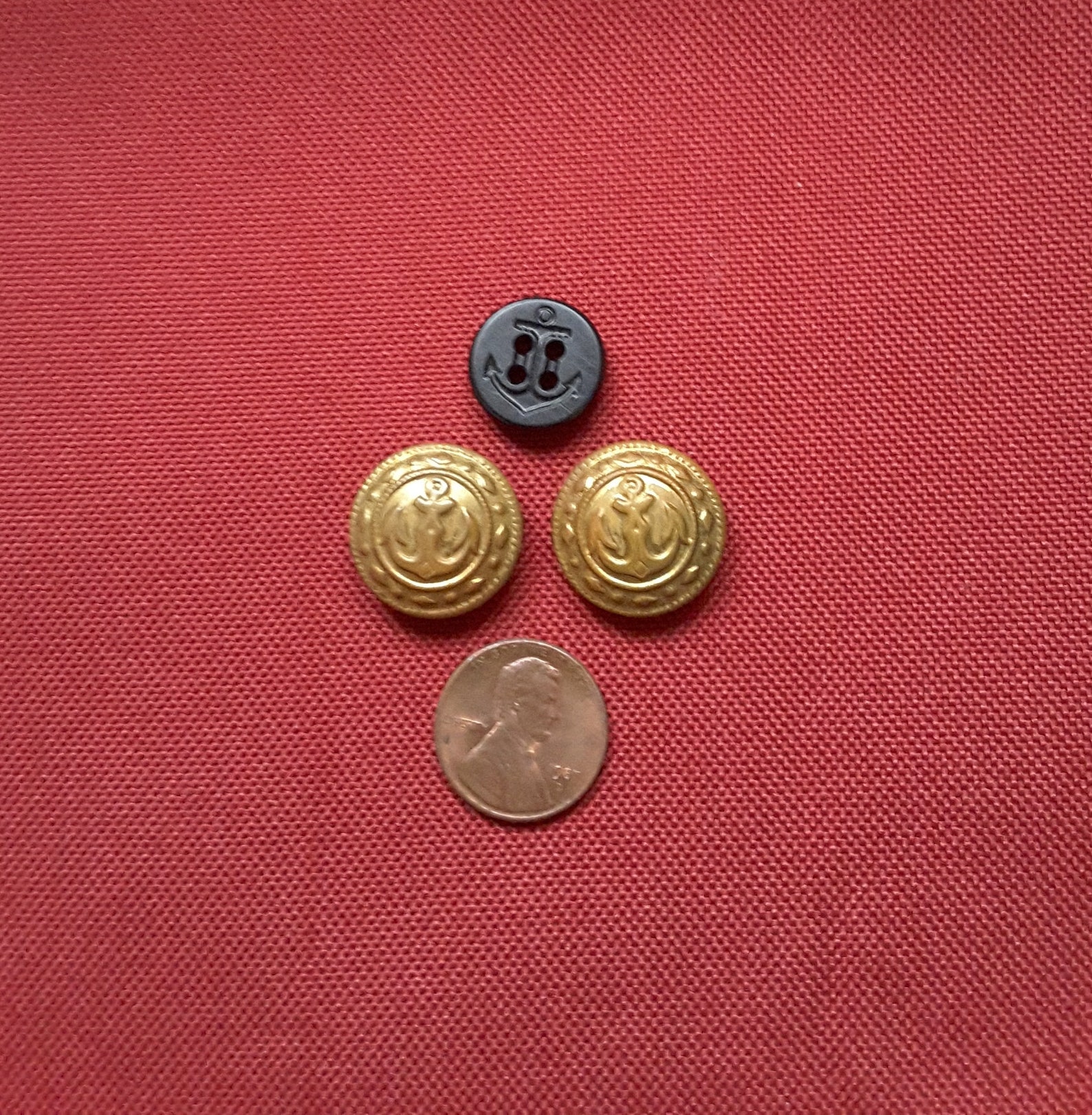 Vintage US Navy Uniform and Peacoat Buttons Lot of 3 Collectible Old ...