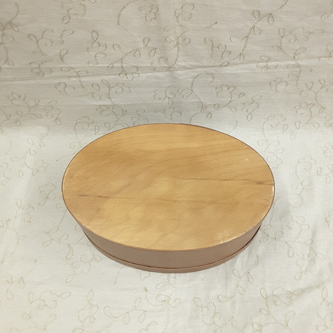 Vintage Wood Oval Shaker Style Box With Decoupage Flower Art - Etsy