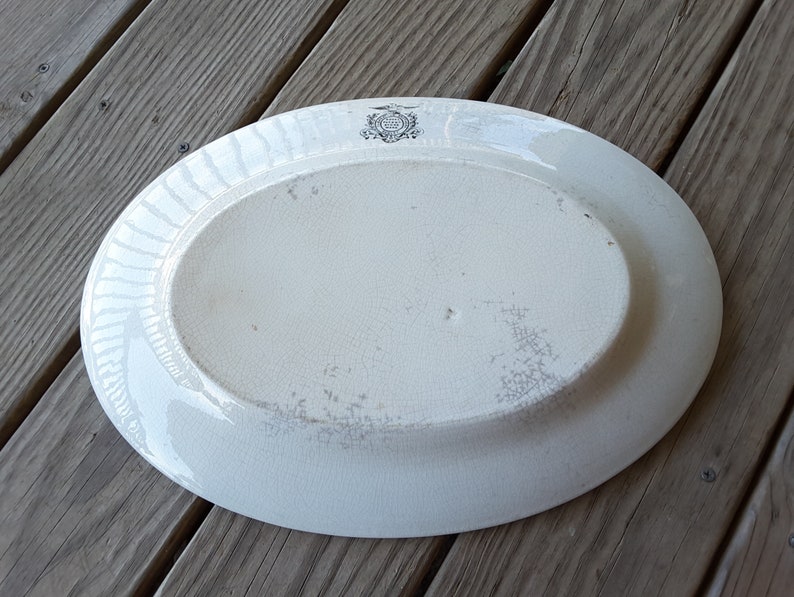 Antique Clementson Brothers Royal Patent Stoneware Hanley Large White ...