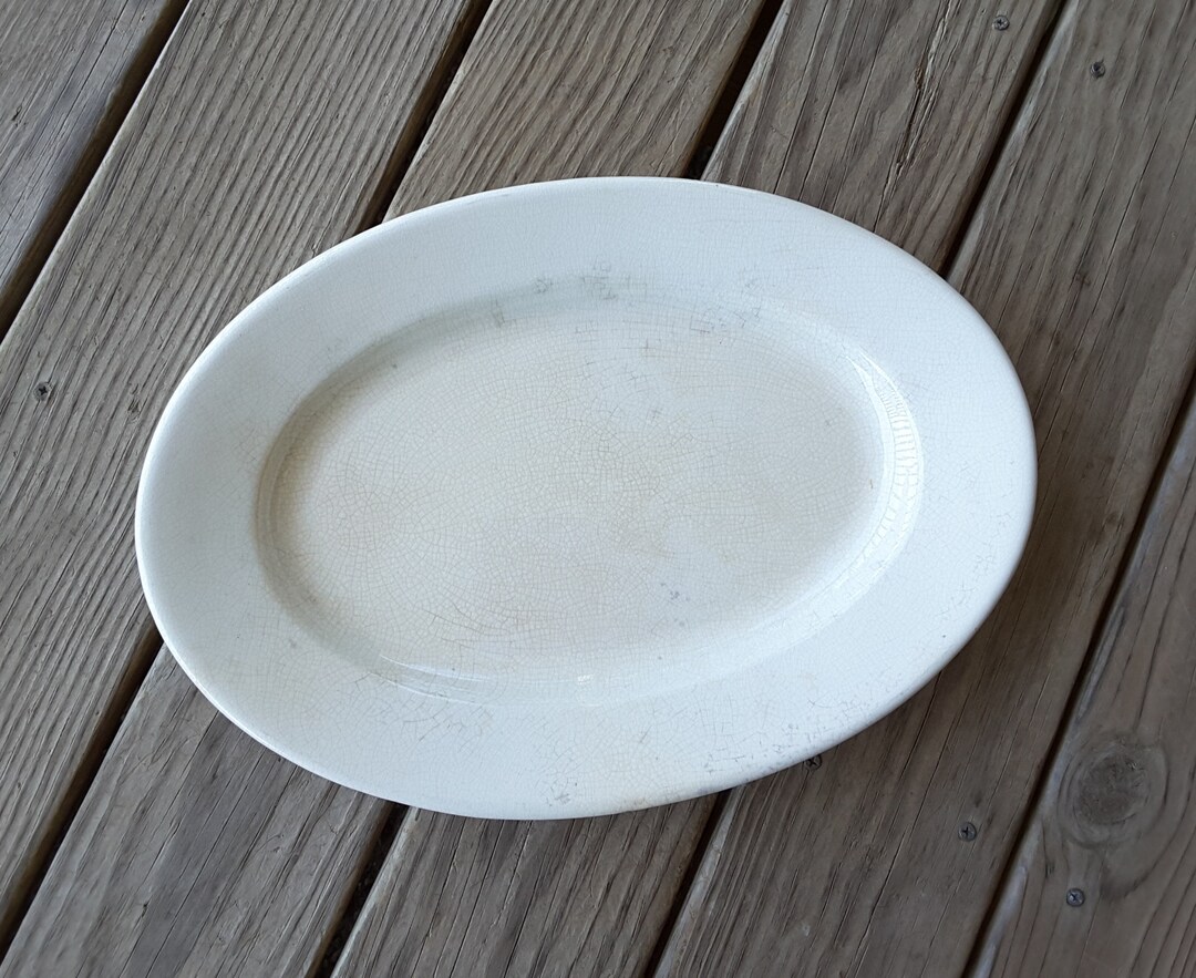 Antique Clementson Brothers Royal Patent Stoneware Hanley Large White ...