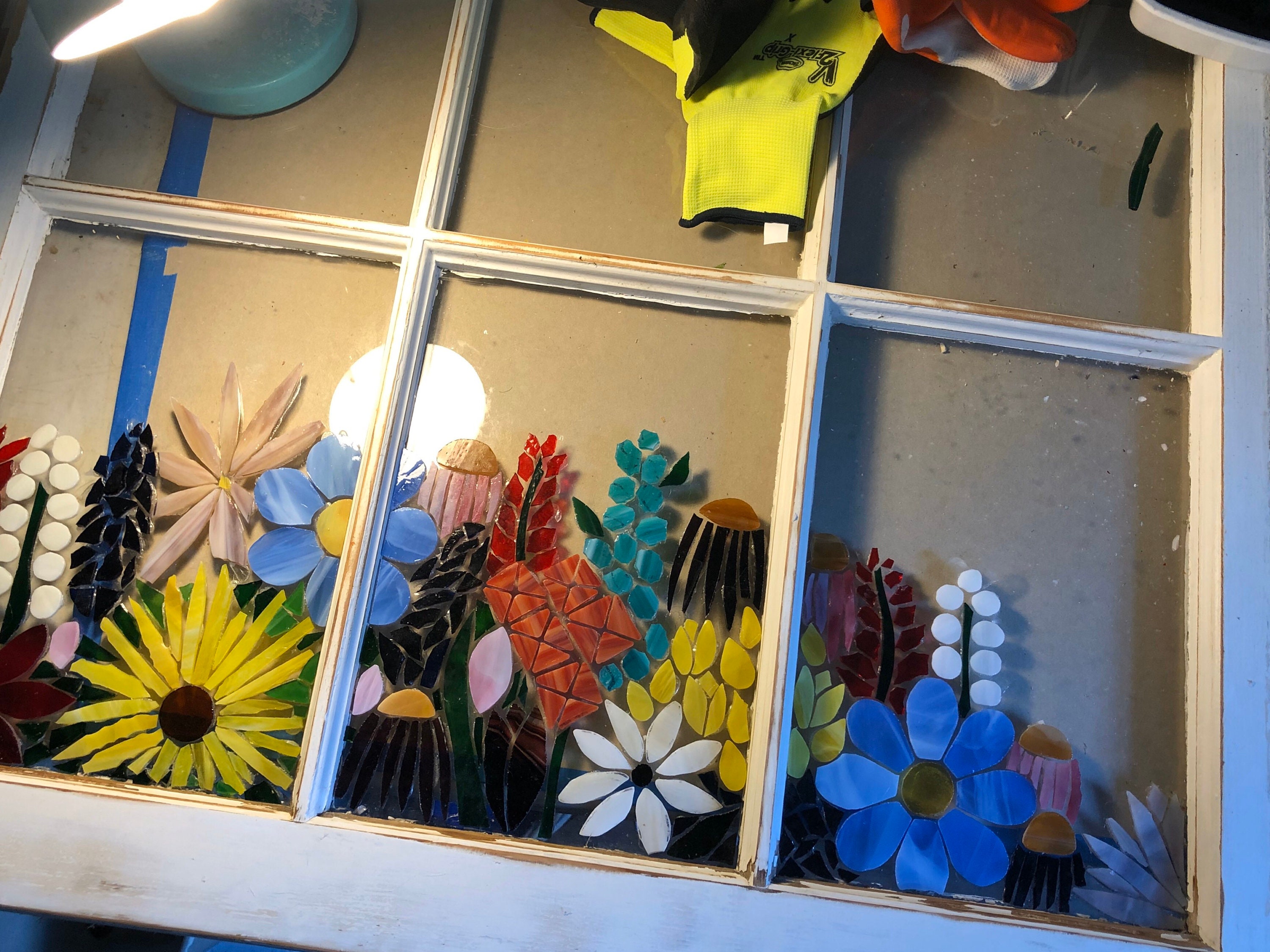 Farmhouse Mosaic Window Art - Etsy