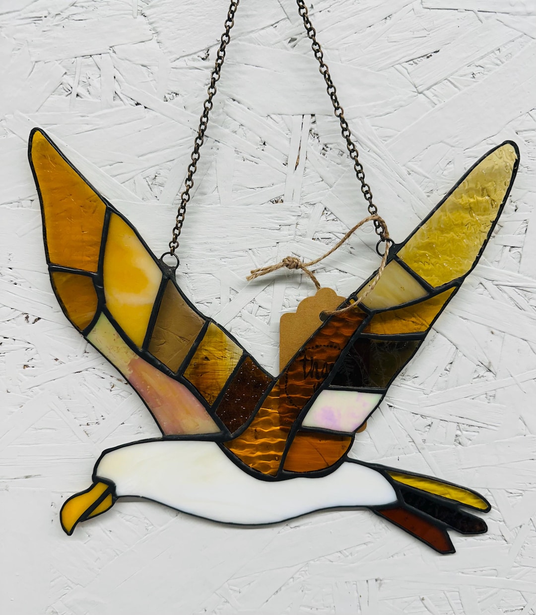 Stained Glass Patchwork Seagull Suncather - Etsy