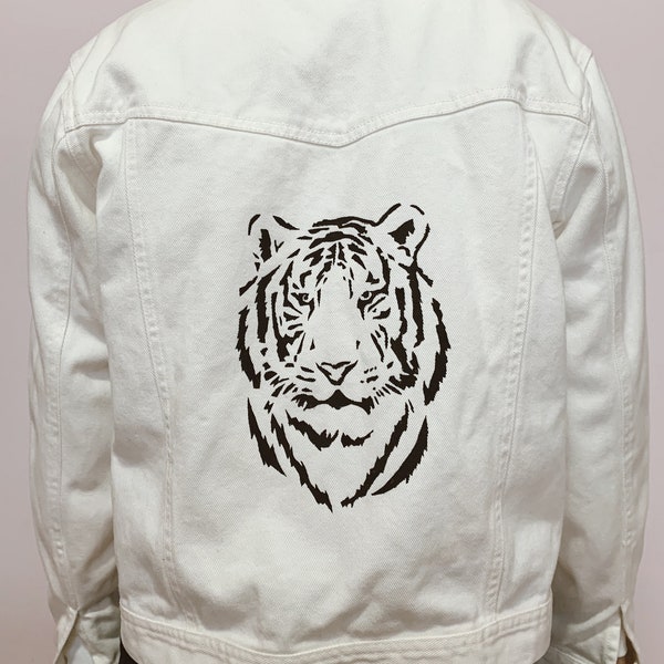 Hand Painted Tiger Jacket - Etsy