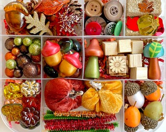 Fall Forager Autumn Themed Sensory Box Loose Parts Play Tinker - Etsy