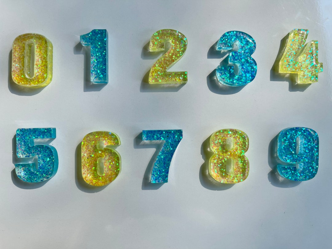 Yellow and Blue Numbers 0-9|preschool Math Resource|math Manipulative ...