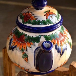 Talavera Ceramic Teapot / Coffee Pot - Elegant Color - Etsy
