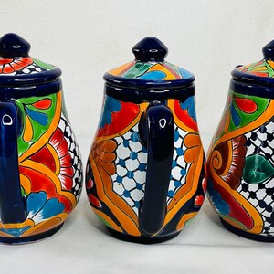 Talavera Ceramic Teapot / Coffee Pot - Elegant Color - Etsy