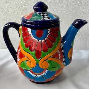 Talavera Ceramic Teapot / Coffee Pot Elegant Color - Etsy
