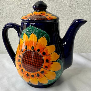 Talavera Ceramic Teapot / Coffee Pot Elegant Color - Etsy