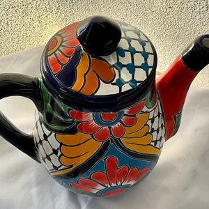 Talavera Ceramic Teapot / Coffee Pot Elegant Color - Etsy