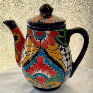 Talavera Ceramic Teapot / Coffee Pot Elegant Color - Etsy