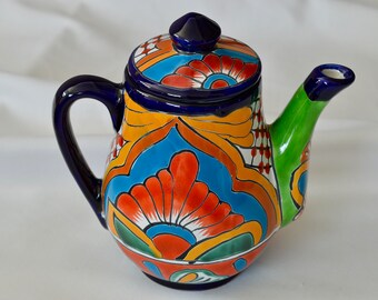 Talavera Ceramic Teapot / Coffee Pot Elegant Color - Etsy