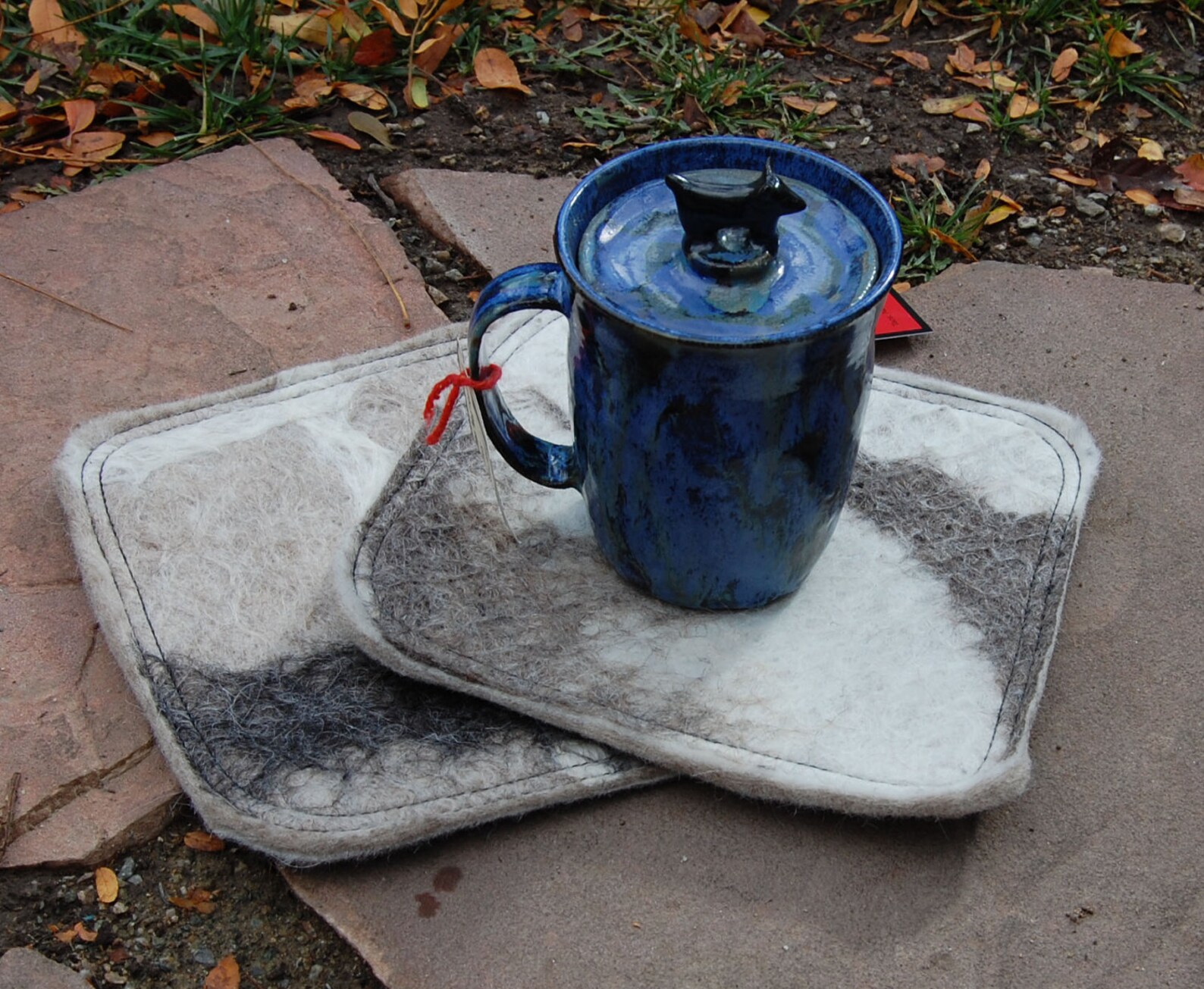 Wool Felt Pot-holders-set of 2 Hand Washable-environmentally Friendly ...