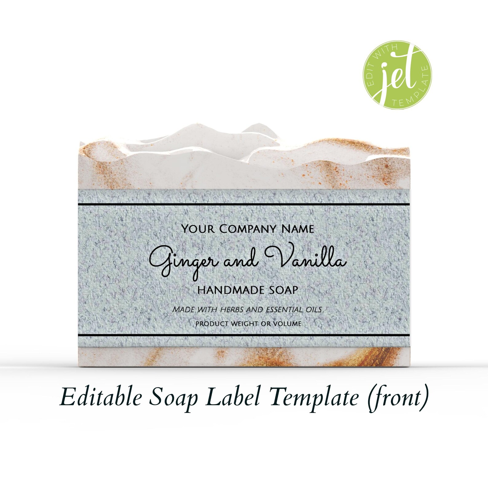 Grey Speckled Editable Printable Soap Label Template (BT6805) - Etsy
