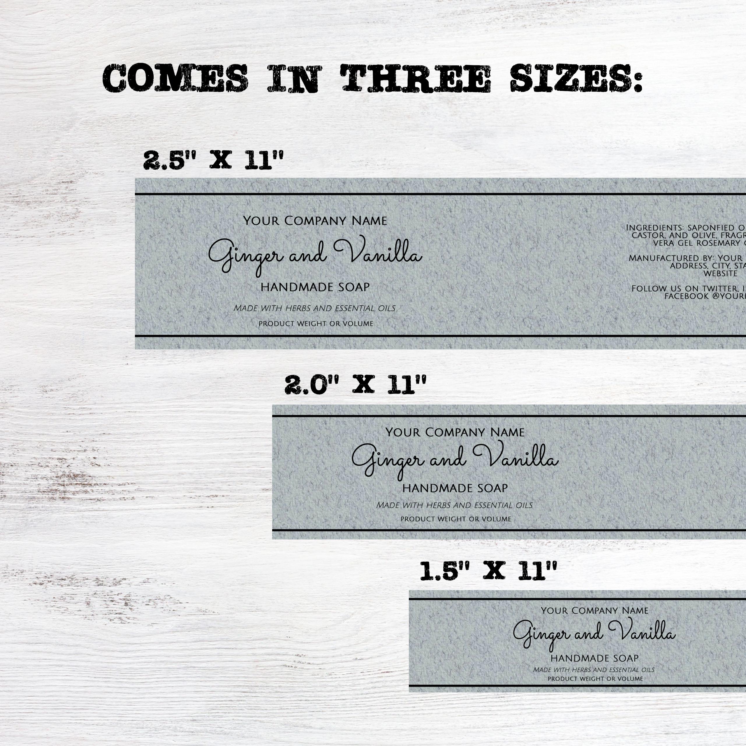 Grey Speckled Editable Printable Soap Label Template (BT6805) - Etsy