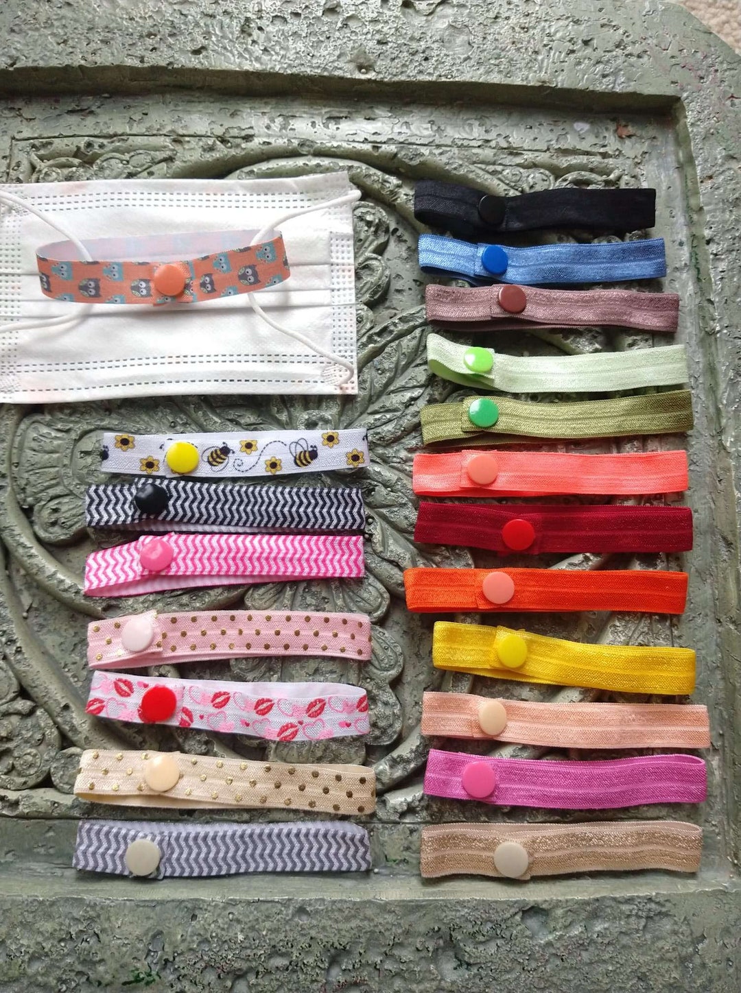 KIDS and ADULT Ear Saver , Face Mask Extender, Soft Elastic, Snap ...