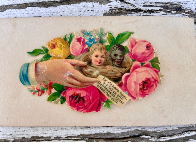 Antique 1800s Victorian Die Cut Calling Cards: Flowers, Birds, Junk ...
