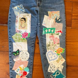 Upcycled Vintage Levis Frida Patchwork Boho Shabby Jeans Sz 30 - Etsy