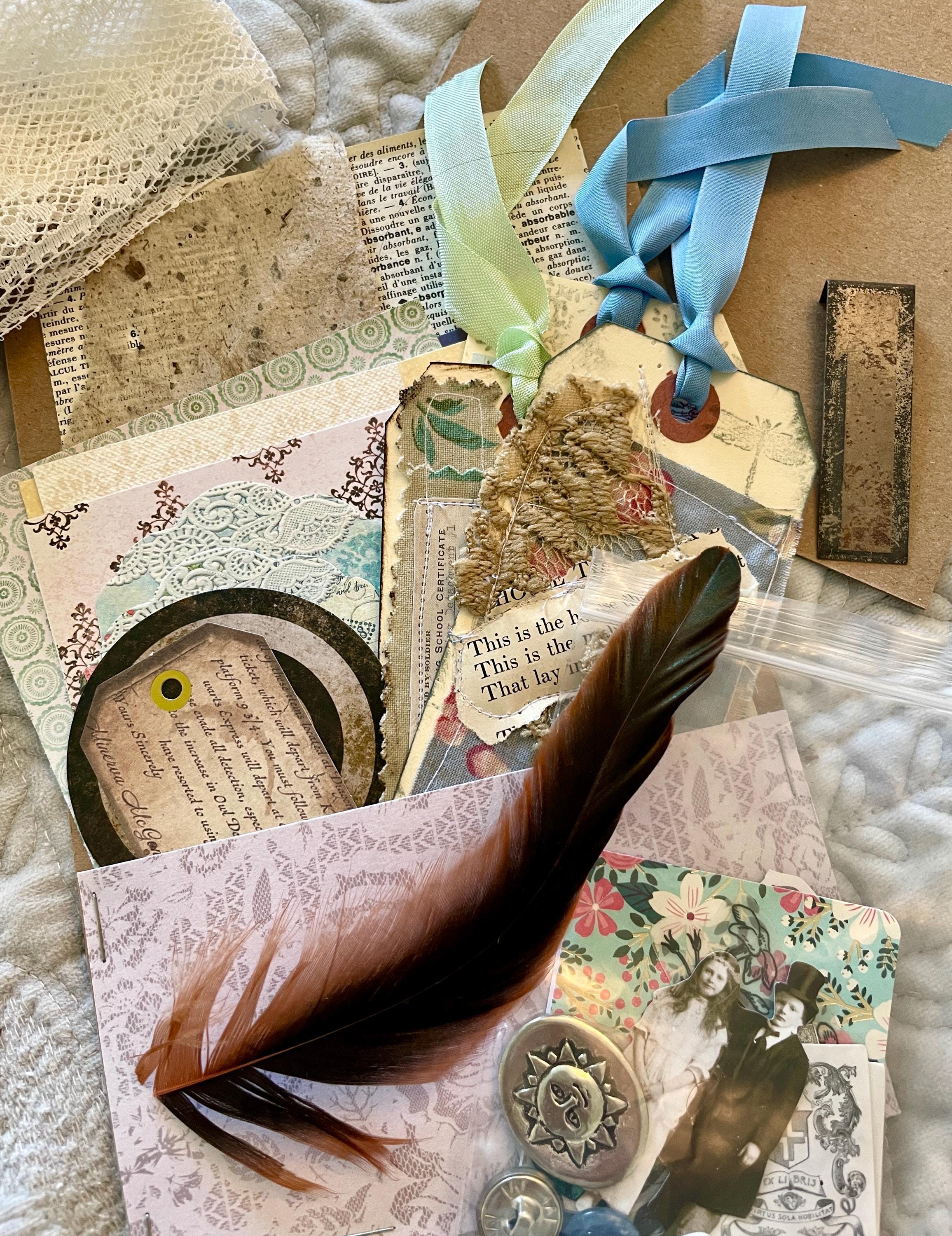 Junk Journal Snippets and Paper Pack, Choose 1-4, Sewing, Feathers, Tim ...