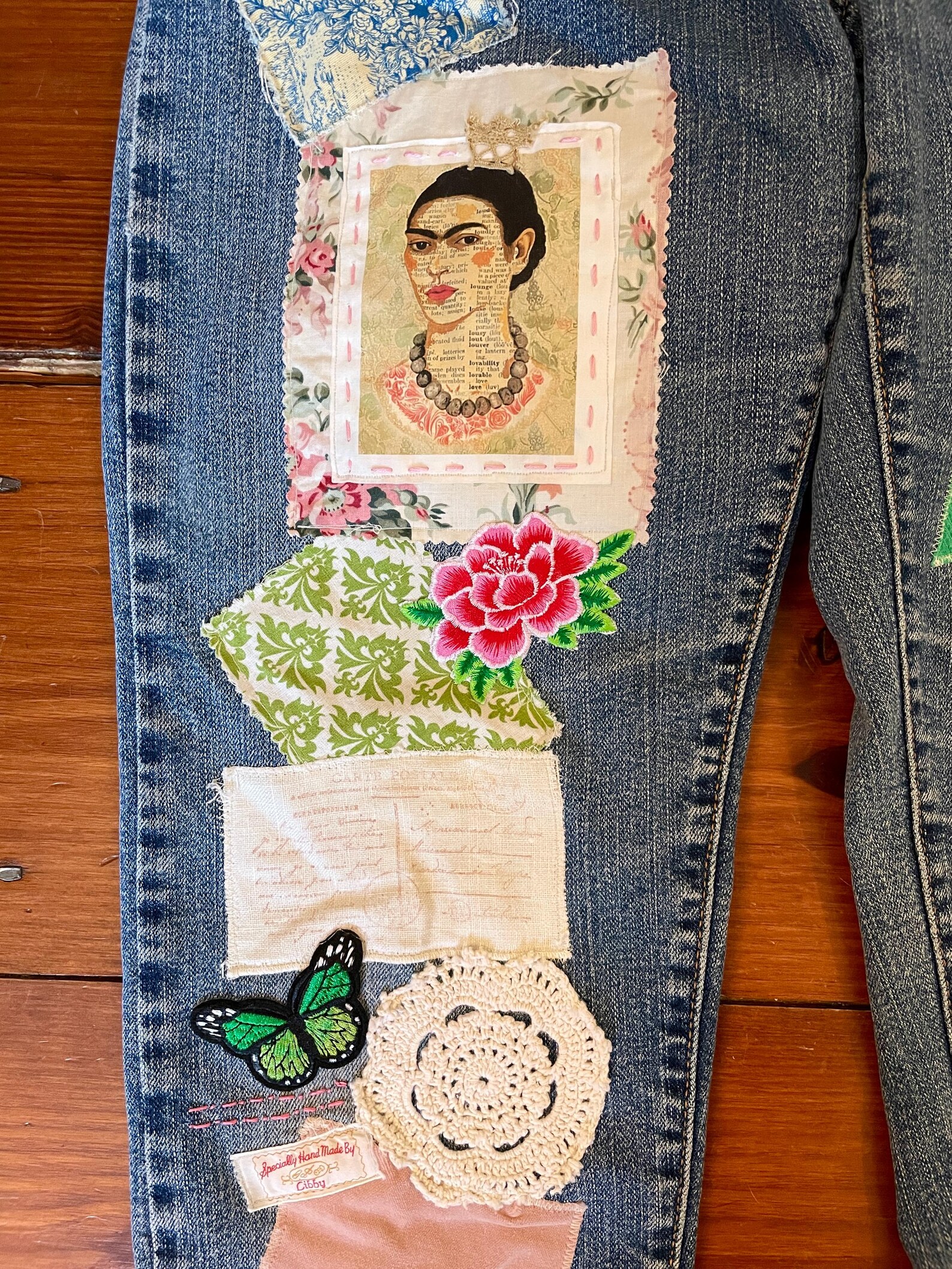 Upcycled Vintage Levis Frida Patchwork Boho Shabby Jeans Sz 30 - Etsy