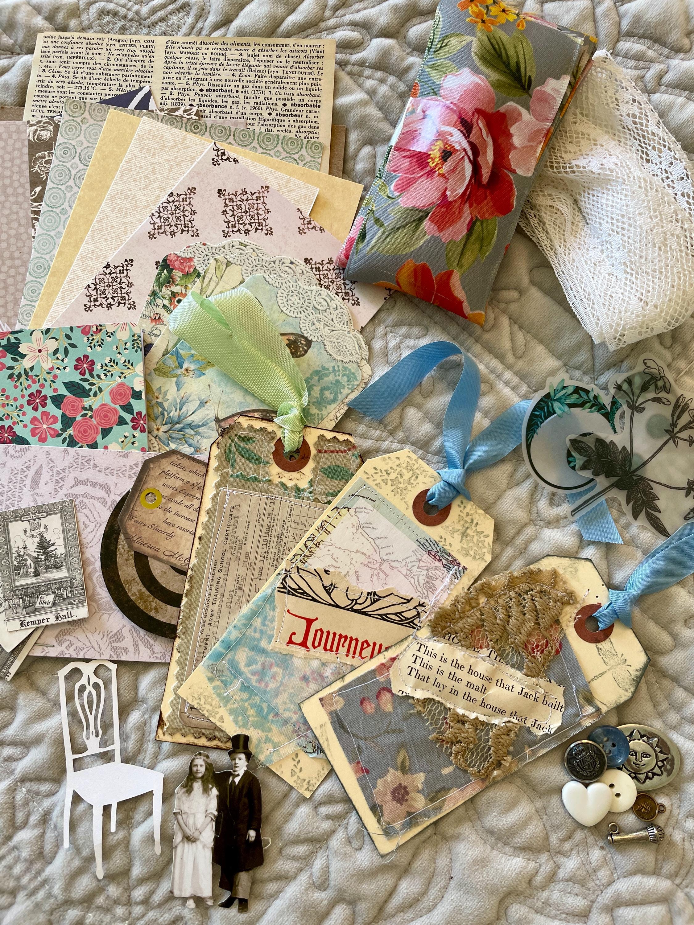 Junk Journal Snippets and Paper Pack, Choose 1-4, Sewing, Feathers, Tim ...