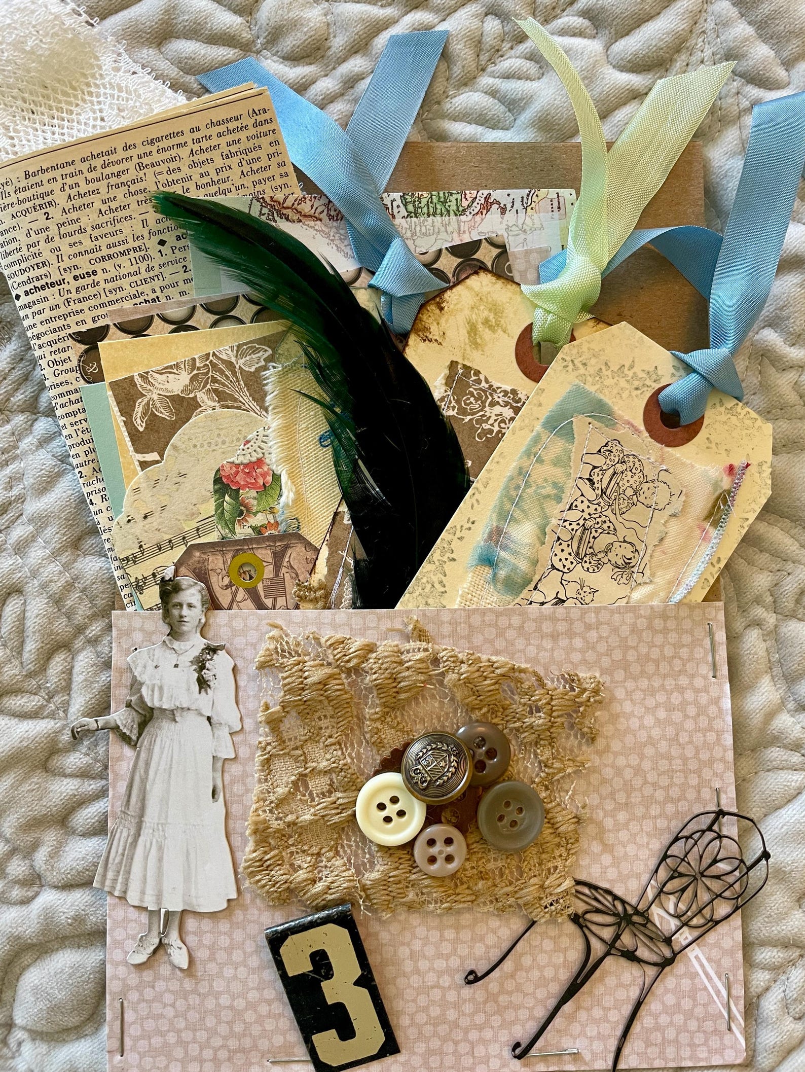 Junk Journal Snippets and Paper Pack, Choose 1-4, Sewing, Feathers, Tim ...
